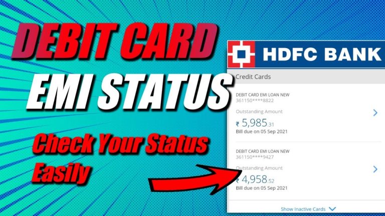 How To Check HDFC Debit Card EMI May 2026